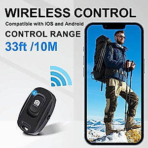 64 Inch Selfie Stick Tripod with Wireless Remote, Phone Tripod Stand Group Selfies/Live Streaming/Video Recording Compatible with All Cellphones…