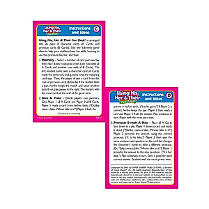 Super Duper Publications | Using His, Her, & Their Fun Deck Flash Cards | Educational Learning Resource for Children