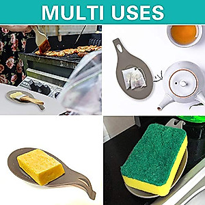 Modern Kitchen Silicone Spoon Rest,Countertop Cooking Utensil Spoon Holder for Stove Top, Kitchen Utensil Holder,Resistant Easy Cleaning and Quality Material (Set of 3)