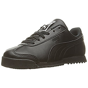 PUMA Roma Basic JR Sneaker (Little Kid/Big Kid) , Black/Black, 6.5 M US Big Kid