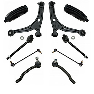 TRQ 10 Piece Steering & Suspension Kit Control Arms with Ball Joints Tie Rods Sway Bar End Links for Acura MDX Honda Pilot