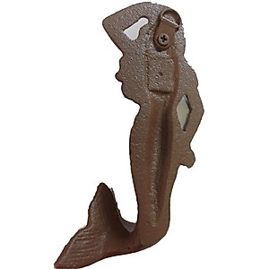 Mermaid Cast Iron Nautical Wall Hook Set of 2