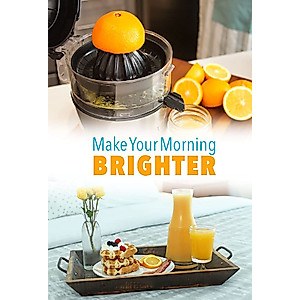 Vinci Hands-Free Patented Electric Citrus Juicer 1-Button Easy Press Lemon Lime Orange Grapefruit Juice Squeezer Easy to Clean Juicer Machine, Black/Stainless Steel