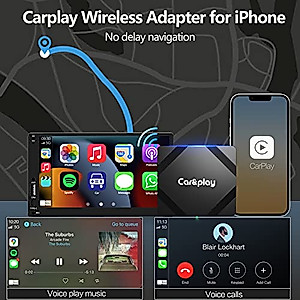 Okubukai Wireless CarPlay Adapter, 2023 Newest Apple CarPlay Wireless Dongle for Wired CarPlay Cars, 5-10 Seconds Auto Connect-iPhone 5.8GHz WiFi,Use Easily Multimedia Magic Box Carplay Streaming
