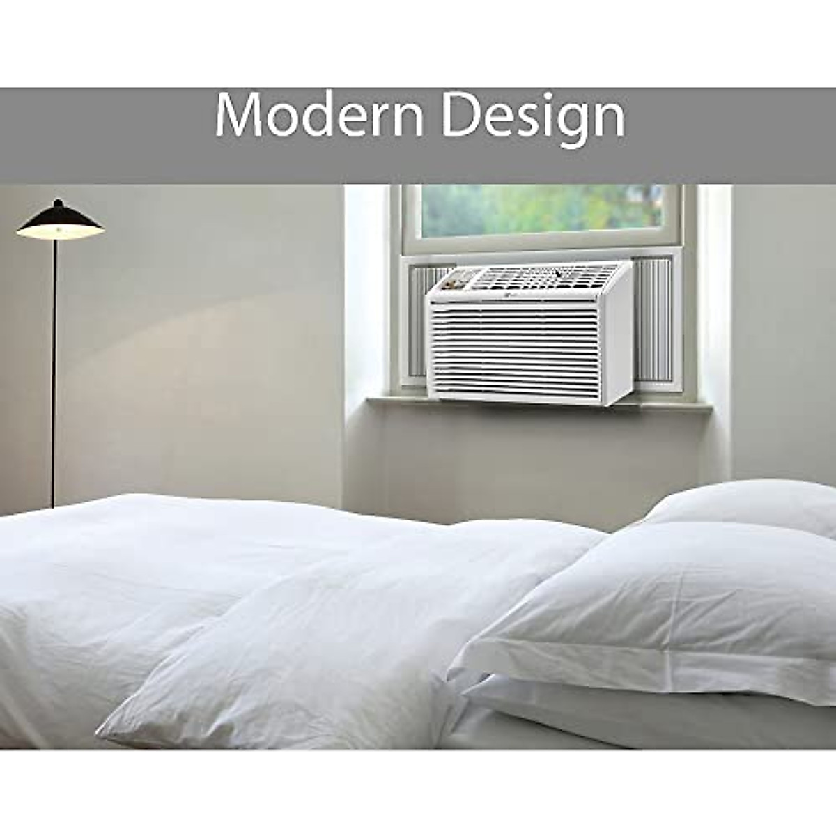 LG 5,000 BTU Window Air Conditioner, 115V, AC Window Unit Cools 150 Sq.Ft. (10' x 15' Room Size), Perfect for Bedrooms, Quiet AC with 2 Cooling & Fan Speeds, 2-Way Air Deflection, and Washable Filter
