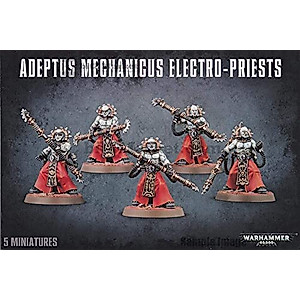 Games Workshop 99120116009" Warhammer 40,000" Adeptus Mechanicus Electro-Priests Action Figure, Black