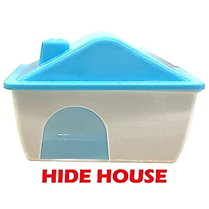 Large 3-Levels Habitat Dwarf Hamster Mansion Mouse House for Rodent Gerbil Mice Rat with Crossover Tube Tunnel Expandable and Customizable