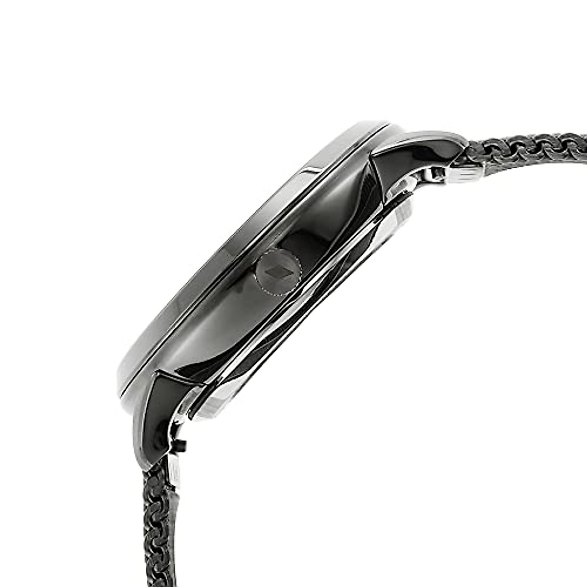 Fossil Men's Neutra Automatic Stainless Steel Mesh Three-Hand Skeleton Watch, Color: Smoke (Model: ME3185)