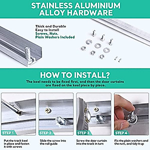 LovePads Customizable Plastic Door Curtain Strips, Magnetic Entry Curtain Panel, Heavy Duty Low Temp Waterproof Commercial Curtains for Walk-in Freezer Store Partition Doorway, Clear 12" x 72" (2 pcs)