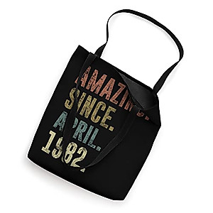 40th Birthday Vintage Amazing Since April 1982 Tote Bag