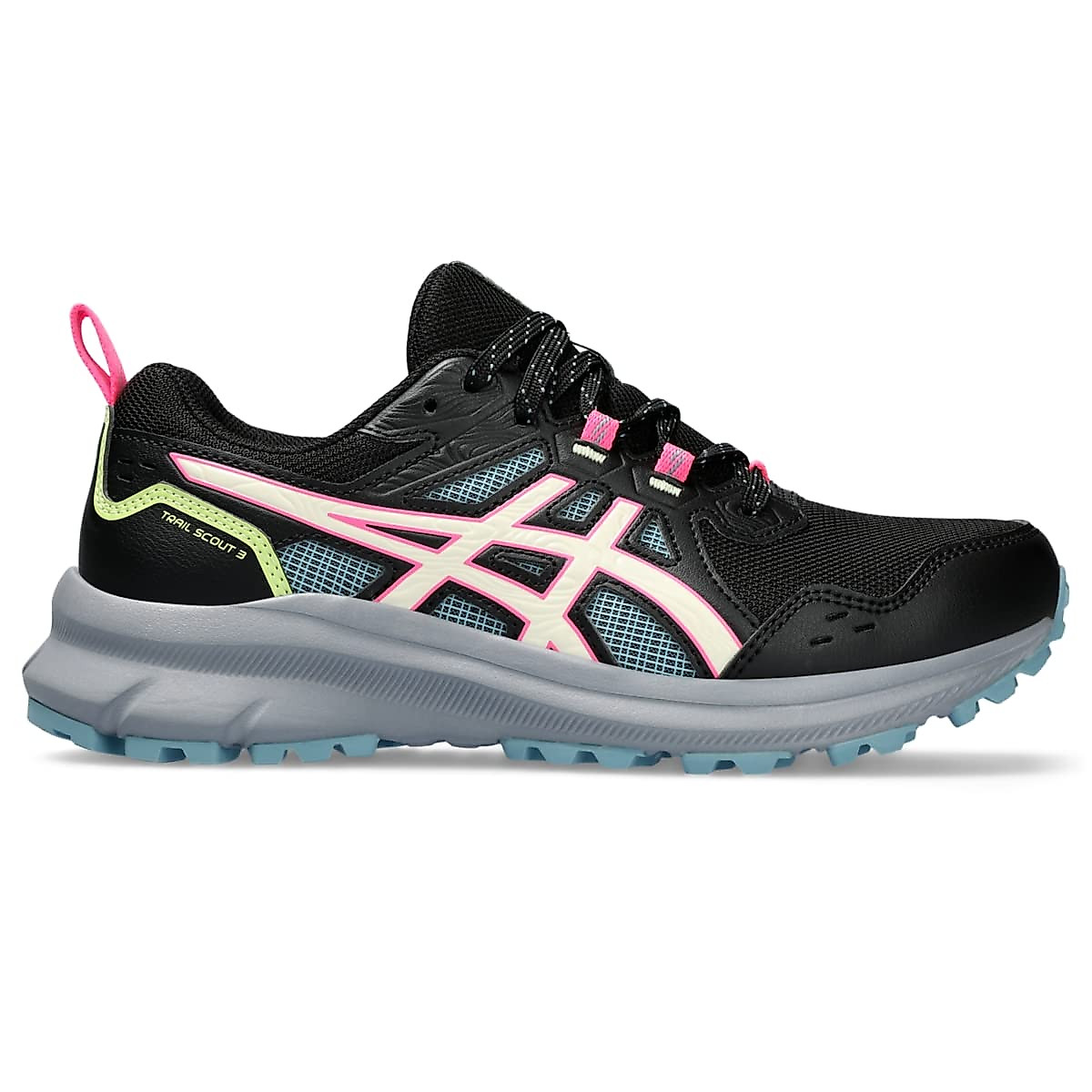 ASICS Women's Trail Scout 3 Shoes, 6.5, Black/Birch