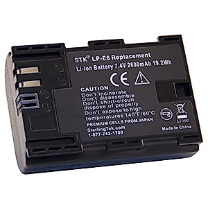 STK LP-E6 Battery for Canon LP-E6N LPE6 Promaster LP-E6NH EOS R R5 R6 R7 5D Mark II III and IV 90D 70D 5Ds 6D 5Ds 80D 7D 60D, 5Ds MKii, MKii MKiii MKiv, 5D4 LPE6N LPE6NH, LP E6 E6N E6NH Accessories