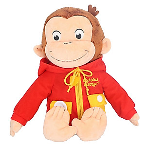 KIDS PREFERRED Curious George Learn to Dress Stuffed Animal, 14 in