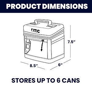 RTIC 6 Can Everyday Cooler, Soft Sided Portable Insulated Cooling for Lunch, Beach, Drink, Beverage, Travel, Camping, Picnic, for Men and Women, Very Berry
