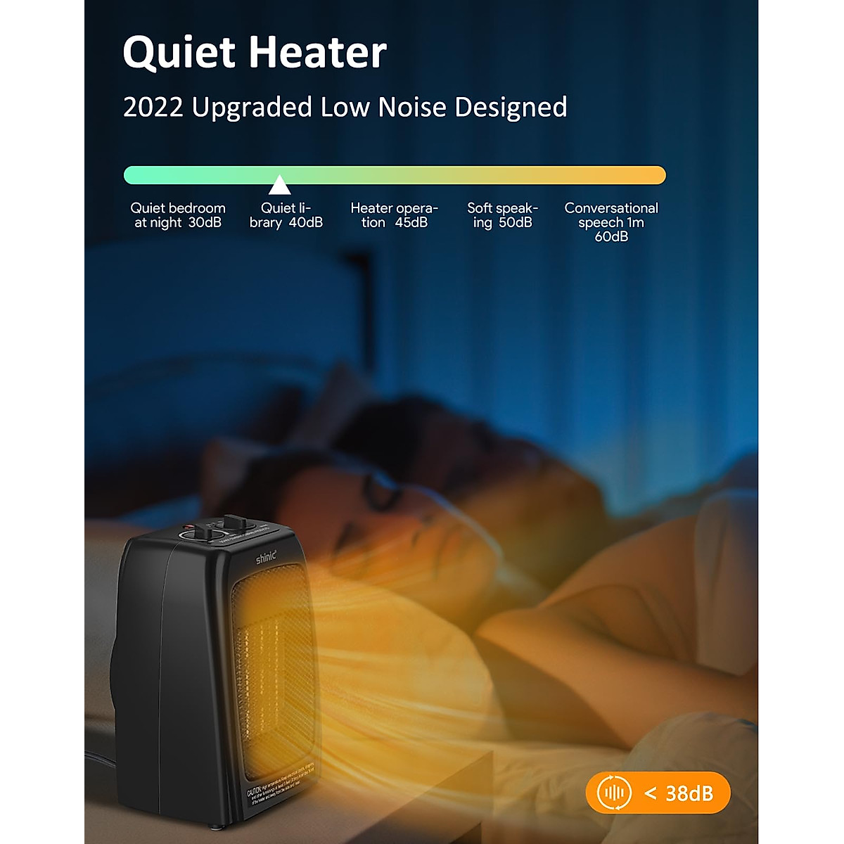 Shinic Space Heater,1500W Milkhouse Heater with Thermostat, Overheat protection, Tip-Over Auto Shut Off, Utility Heater for Garage, Bedroom, Greenhouse