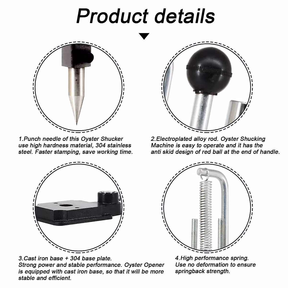 JIAWANSHUN Oyster Shucker Manual Oyster Shucking Machine Oyster Shell Opener Machine Oyster Opener Set Clam Opener Oyster Sheller Oyster Shucking Tool Seafood Tools