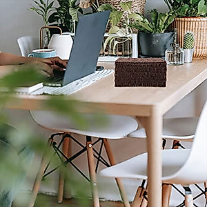 Desktop Wicker Woven Storage Box: Multipurpose Storage Box Sundries Storage Container Basket for Home Hotel Office