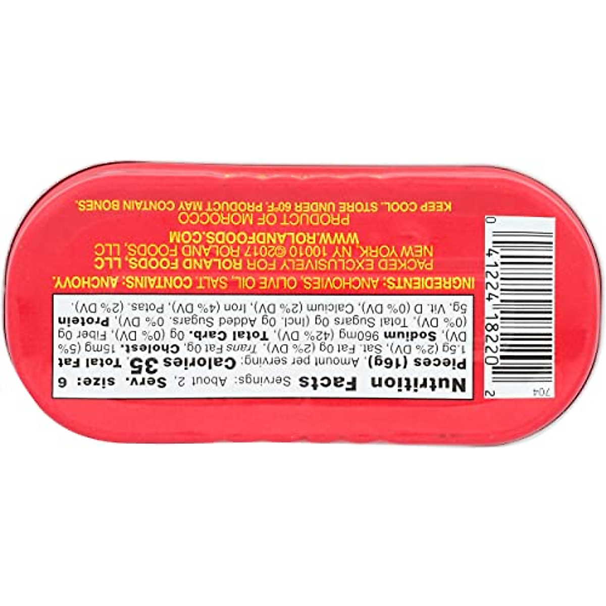 Roland Anchovies, Flat In Olive Oil, 2 oz