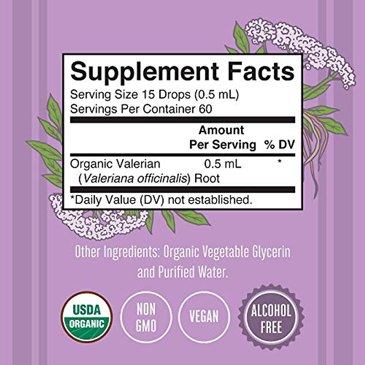 Valerian Root by MaryRuth's | 2 Month Supply | Sugar Free | USDA Organic Valerian Root Drops | Support Sleep, Calm, and Stress | Vegan | Non-GMO | Gluten Free | 60 Servings