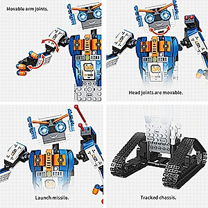 Ulanlan Remote Control Robot Building Kit for Kids 10-14, RC Robot Science Kits STEM Project Building Blocks Robot 447 Pieces