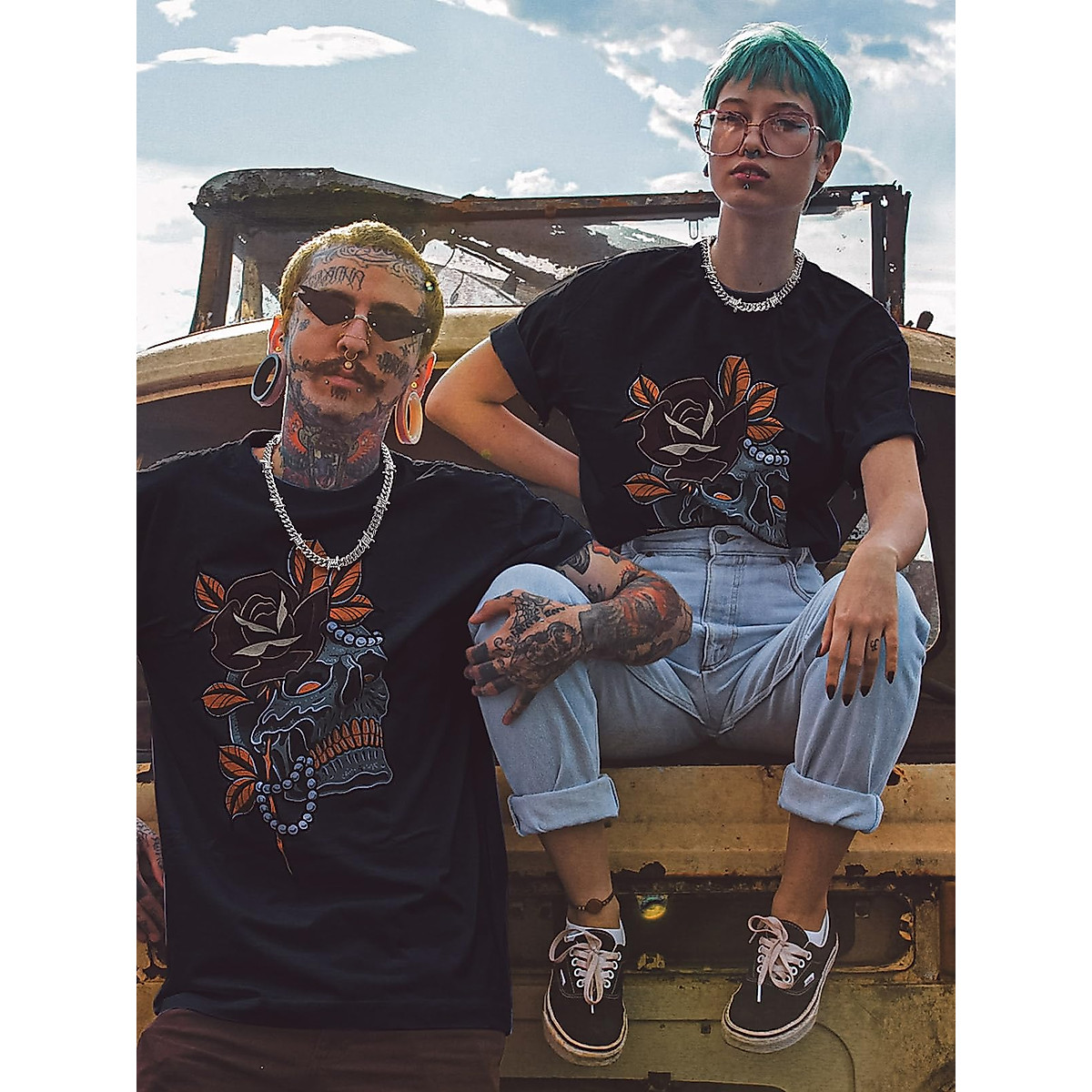 Bandmax Barbed Wire Choker Necklace for Women Men Stainless Steel Gothic Thorns Necklace Chain 16 Inches Women Chunky Punk Choker