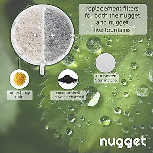 Nugget Cat Fountain Filters, Fits Both Nugget and Nugget Lite Cat and Dog Water Drinking Fountains (6-Pack)