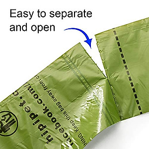 HIPIPET 360 Pack(24 Roll) Dog Poop Bag,Earth-Friendly Partially Biodegradable Poop Bags,15% Thicker and Tougher Leak-Proof Dog Waste Bags.(Green)