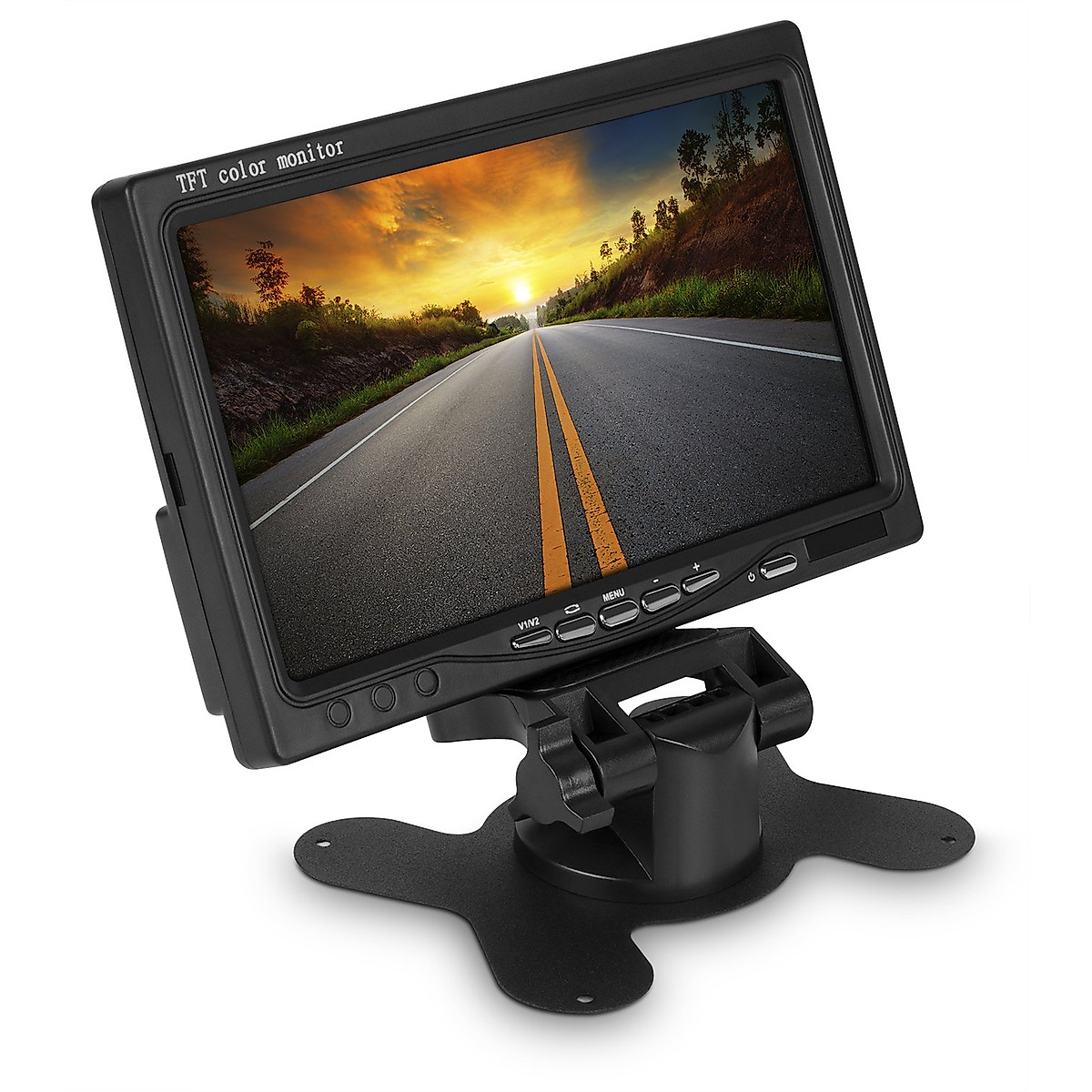 WickedHD WRC-LCD 7 Inch High Resolution Rotating Color TFT LCD Display Monitor with Remote Control and Mounting Bracket