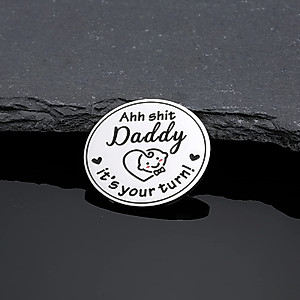 New Baby Gift for Mom Dad Decision Coins Funny New Parents Pregnancy Gift for First Time Daddy Mummy to be Christmas Stocking Stuffers Birthday Baby Shower Father's Mother's Day Coin for Husband Wife