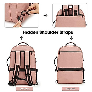 G4Free Travel Backpack For Women Men 40l Carry On Waterproof Large 17inch Laptop Backpack For Traveling On Airplane, College Bag Casual Daypack With 3 Packing Cubes For Weekender Business Hiking Pink