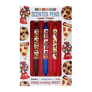 Junk Food Scented Pen Set (3pk) - Cookie, Bubblegum, Pizza