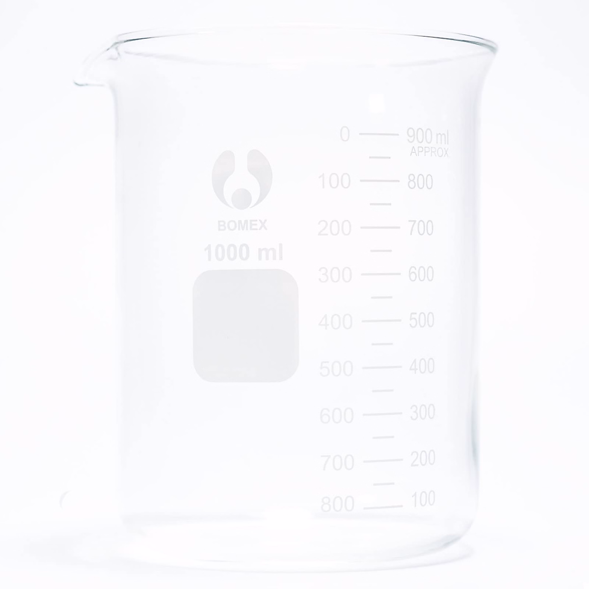 Bomex Scientific 1000ml Glass Beaker 3.3 Borosilicate Glass Double Scale Graduated…