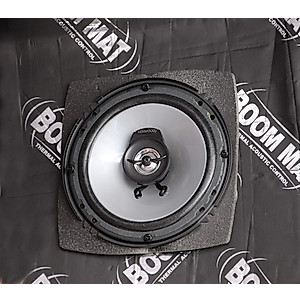 Design Engineering 050330 Boom Mat Speaker Baffles, 6.5" Round (Pack of 2), Black