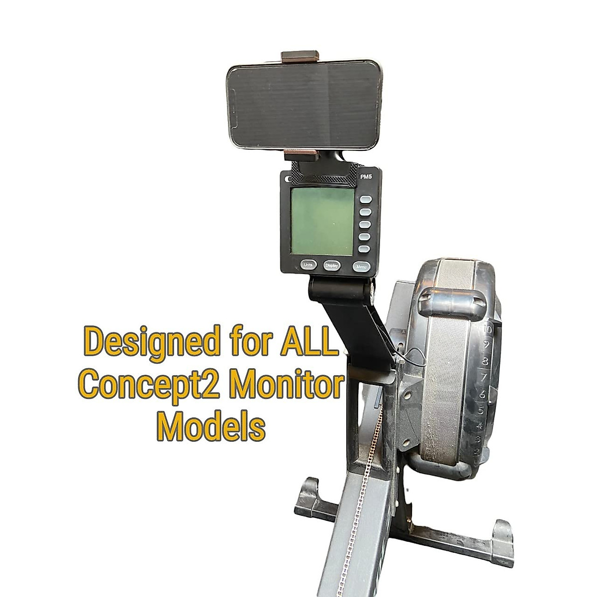TreadLife Fitness Rowing Machine Phone Holder - Compatible with Concept 2 (All Models)