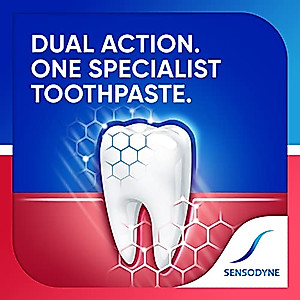 Sensodyne Sensitivity & Gum Whitening Toothpaste, Toothpaste for Sensitive Teeth & Gum Problems, 3.4 Ounces (Pack of 3)