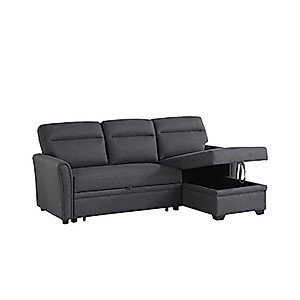 Devion Furniture Edward Sofabed, Dark Gray