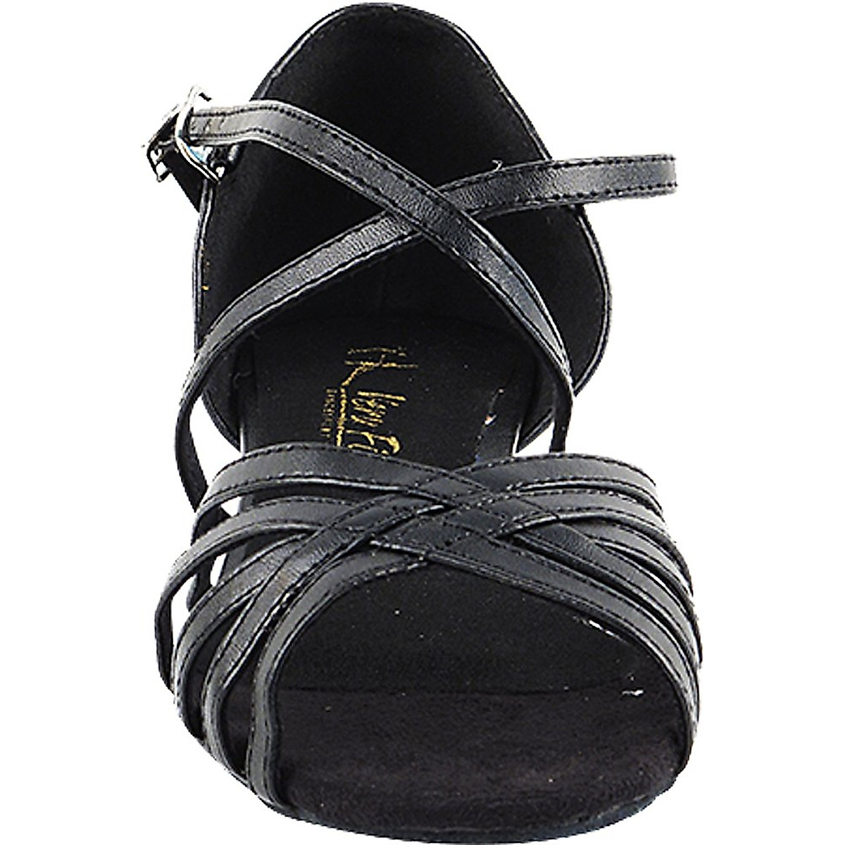 Women's Ballroom Dance Shoes Salsa Latin Practice Dance Shoes Black PU 1670FTEB Comfortable - Very Fine 1" Heel 7 M US [Bundle of 5]