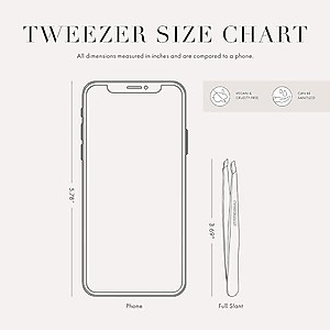 Tweezerman Stainless Steel Slant Tweezer - Eyebrow Tweezers for Women and Men (Black)