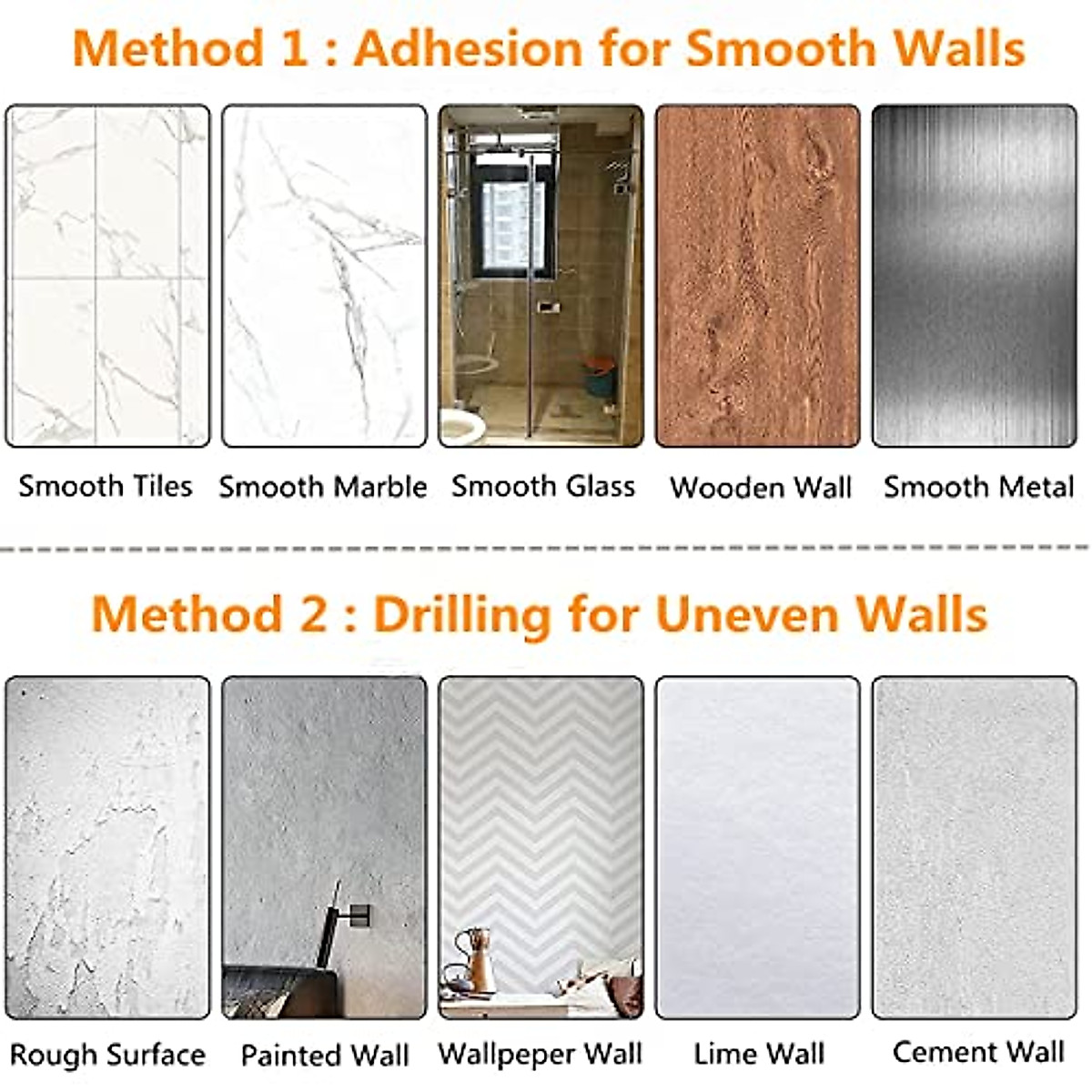 Preziouz 3 Pack Bathroom Organizer with Hooks, Self Adhesive Black Shower Caddy, No Drilling & Stainless Steel, Wall Mounted Shower Shelves for Shampoo and Soap Storage