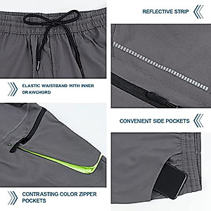 Nomolen Men's Mountain Bike Shorts 3D Padded Lightweight Quick Dry MTB Cycling Bicycle Shorts Loose-Fit B-Grey