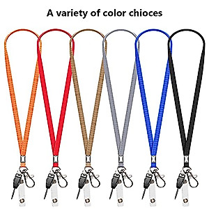 3 Pack Neck Lanyard with ID Badge Holder, Office Strap Lanyards, Stainless Metal Swivel Hook for Name Tag, Badge Holders, Keychains, Card, Black