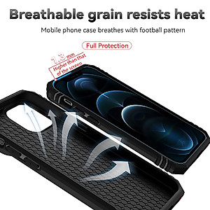 for iPhone 12 Mini Case with Camera Lens Cover HD Screen Protector, Dual Layer Military Grade Drop Protection Magnetic Ring Holder Kickstand Protective Phone Case for iPhone 12 Mini 5.4 inch (Black)