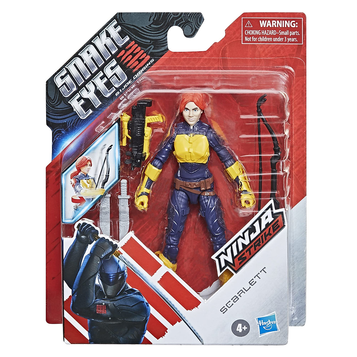 G. I. Joe Snake Eyes: G.I. Joe Origins Scarlett Action Figure Collectible Toy with Action Feature and Accessories, Toys for Kids Ages 4 and Up