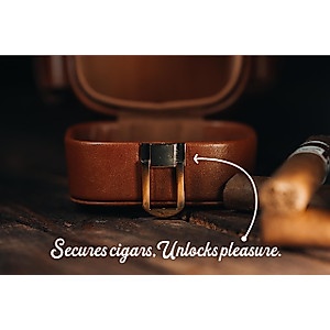 UrbanXElites Cigar Case - Holds up to 25 Cigars, Cedar Wood Cigar Humidor Travel Case with Humidifier and Pouch