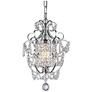 Whse of Tiffany RL4025 Jess Crystal Chandelier, 1 11" x 15", Chrome