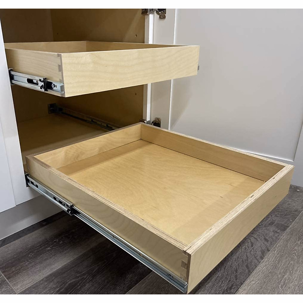 Sublime Design | 15" Wide | Pull Out Tray | Baltic Birch Drawer for Kitchen Cabinets | Slide Out Shelves | Roll Out Cabinet Organizer