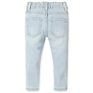 The Children's Place Baby Girls and Toddler Super-Soft Stretch Denim Jeggings, 3 Pack Skort, Brooke/Ice/Reflection Blue 3-Pack, 3T US