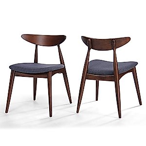 Christopher Knight Home Barron Fabric Dining Chairs, 2-Pcs Set, Charcoal