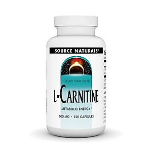 Source Naturals L-Carnitine 500 mg for Metabolic Energy - 120 Capsules