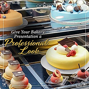 O'CREME White Wraparound Cake Pastry Round Drum Board 1/4 Inch Thick, 8 Inch Diameter - Pack of 10